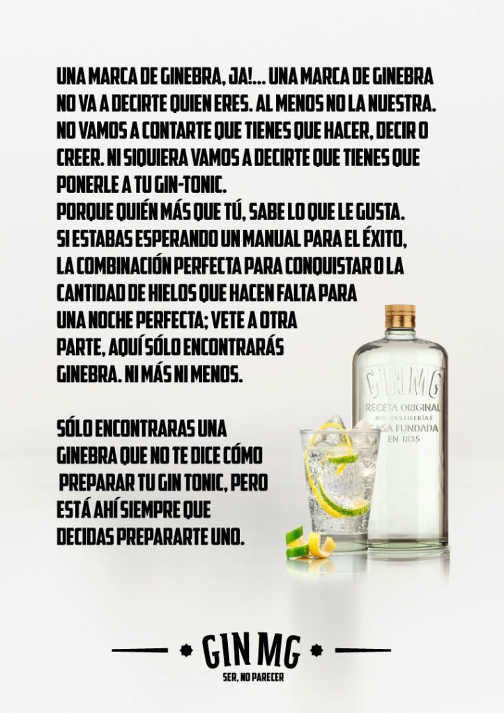 Gin MG | Agencia de Publicidad y Marketing en Barcelona